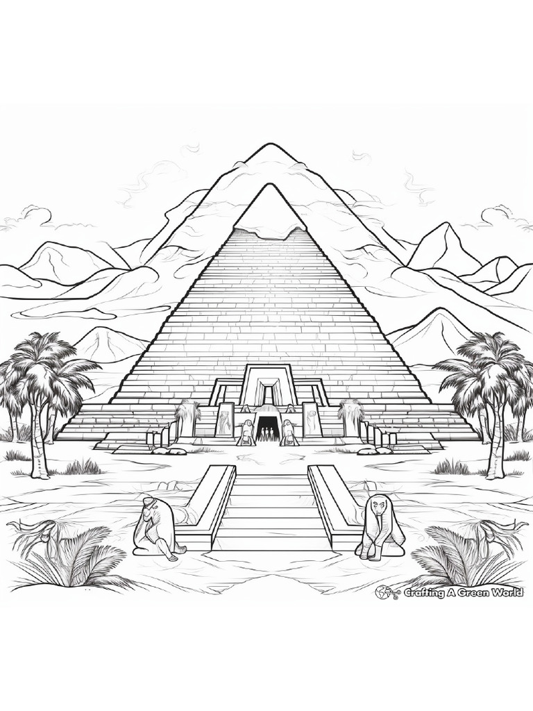 Ancient Egyptian Pyramids Coloring Pages 4 | PDF