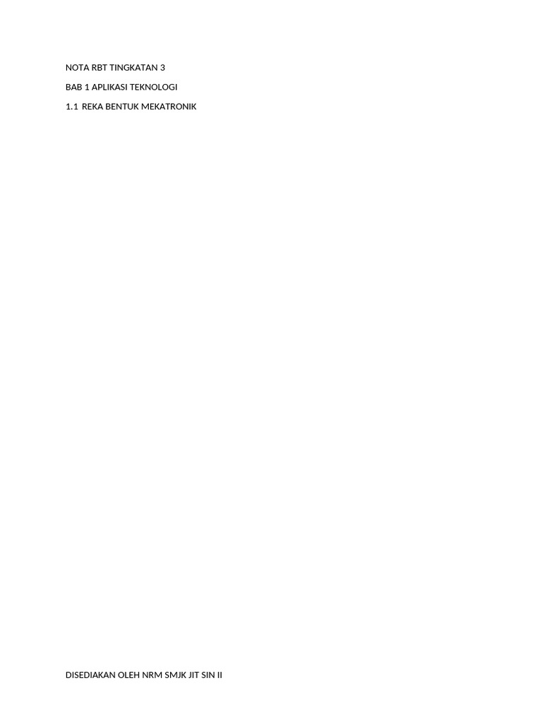 Nota RBT Tingkatan 3 | PDF