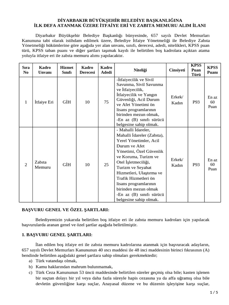 ZabYta Ve Itfaiye Eri Alimi | PDF