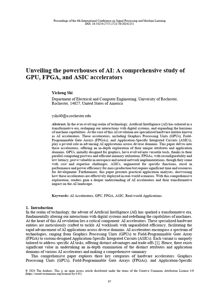 Unveiling The Powerhouses of AI A Comprehensive ST | PDF | Field Programmable Gate Array | Shader