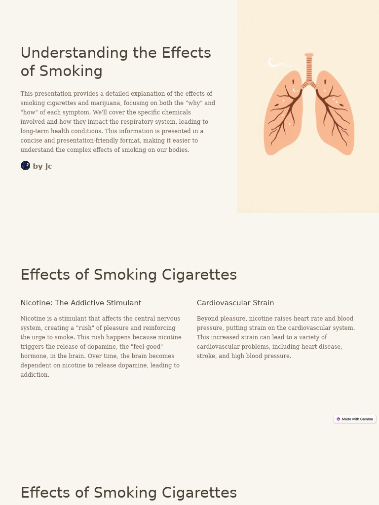 Understanding The Effects of Smoking | PDF | Chronic Obstructive ...