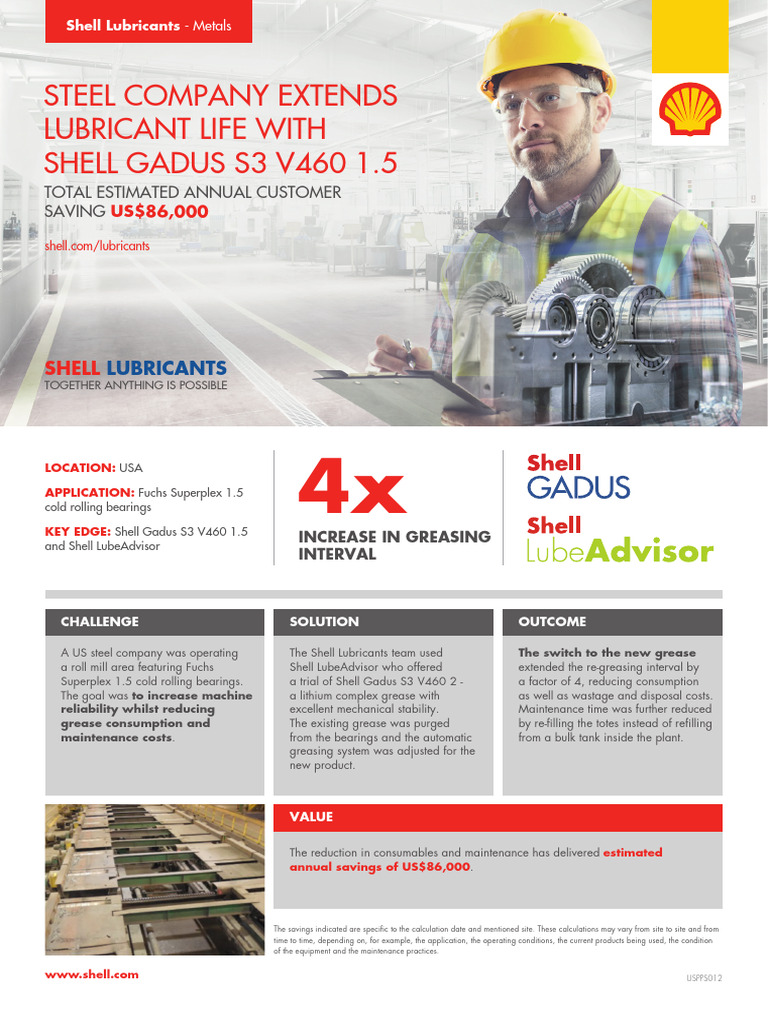 Us-Steel-Company-Gear Oil-Case-Study | PDF | Bearing (Mechanical ...