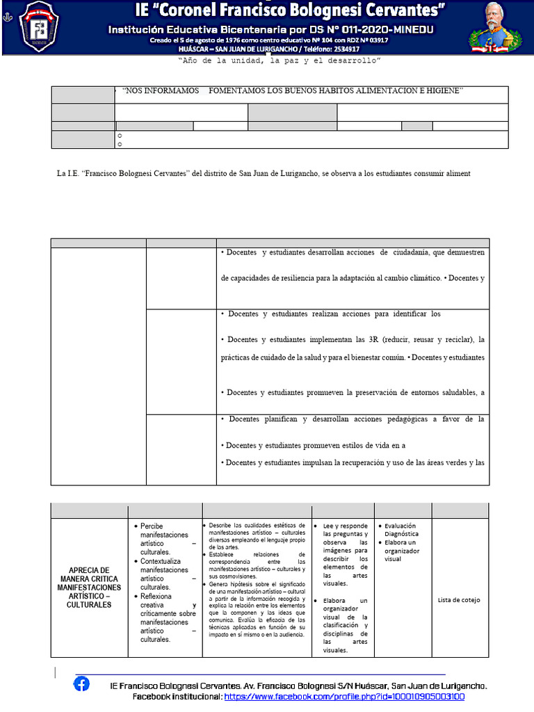 EDA 01- AyC-2DO -2023 | PDF | Enseñando | Aprendizaje