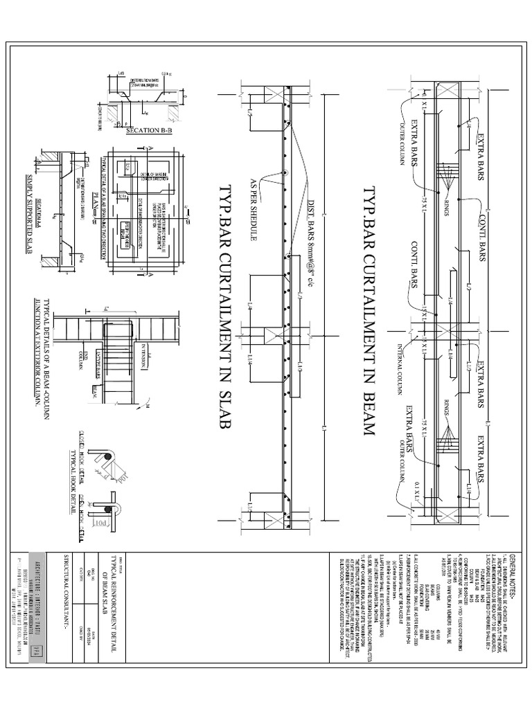 Typical Reinforcement Detail of Beam Slab | PDF