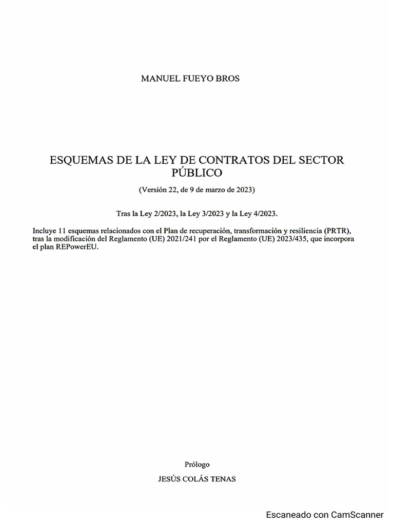 Esquemas LCSP - Manuel Fueyo Bros | PDF