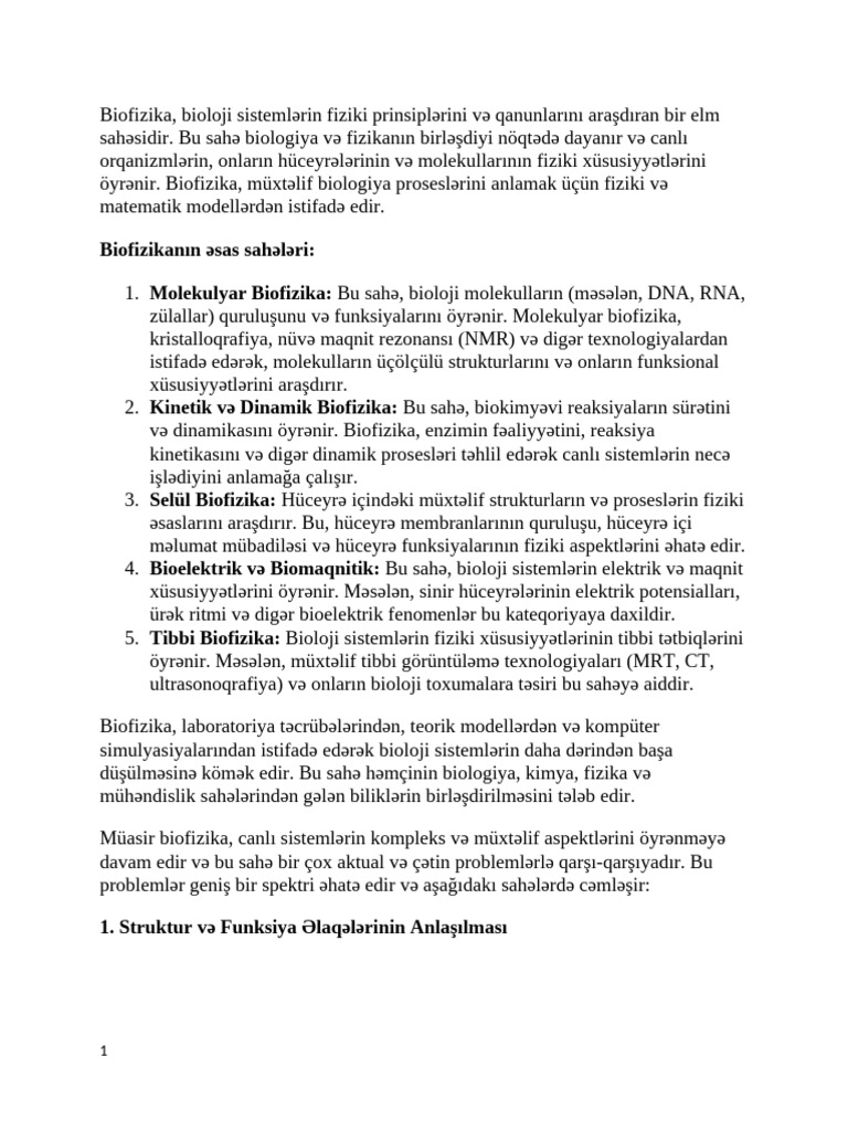 Biofizika Netice | PDF