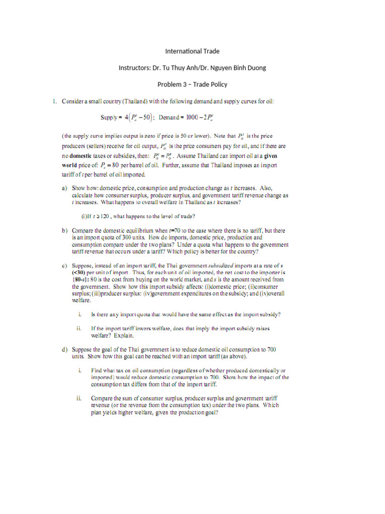 PS - Trade Policy | PDF