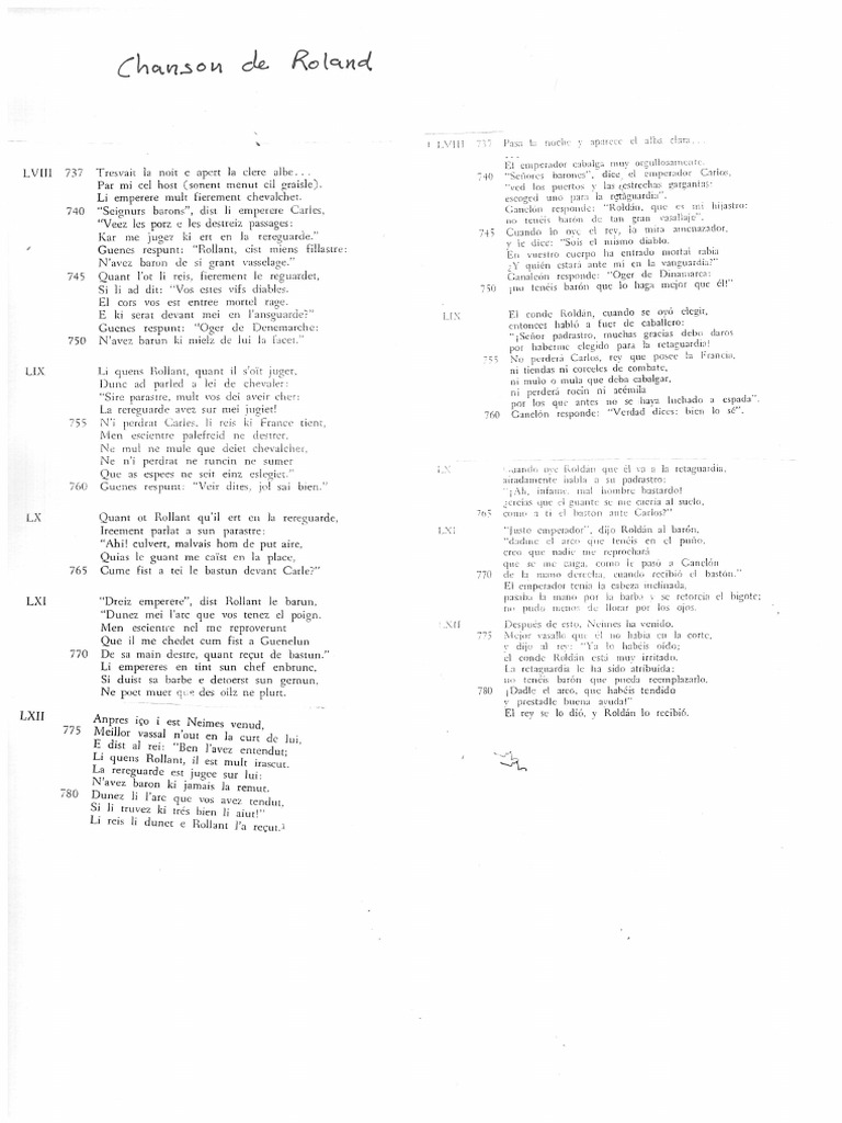 Chanson Roland | PDF