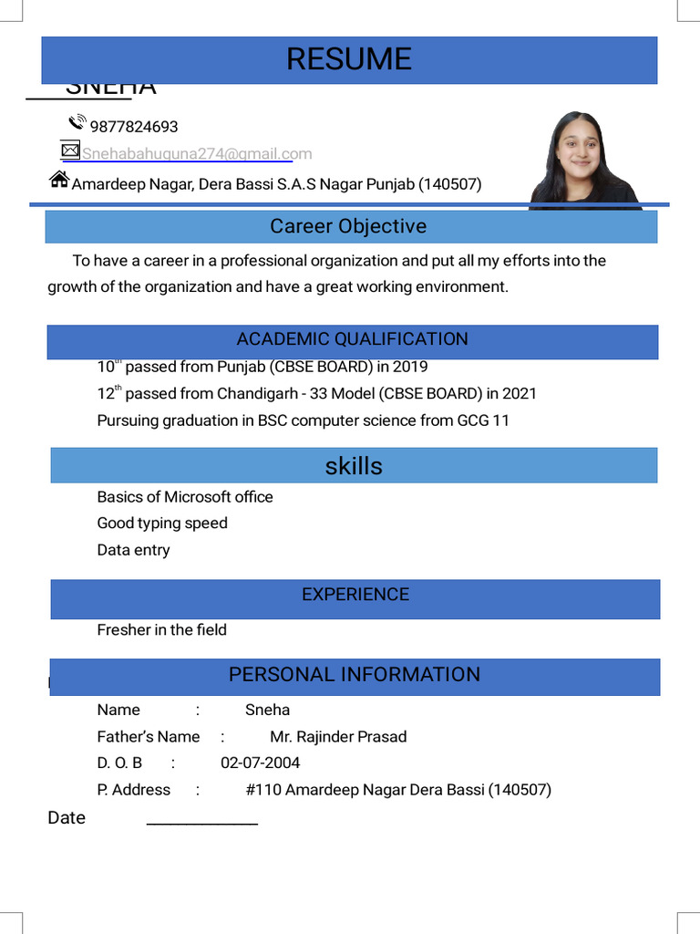 Resume Sneha | PDF
