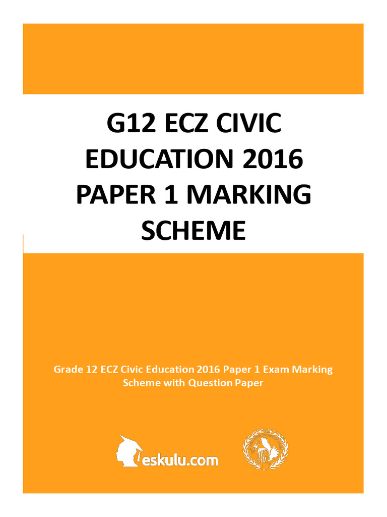 Grade 12 Civic Education 2016 Marking Scheme | PDF