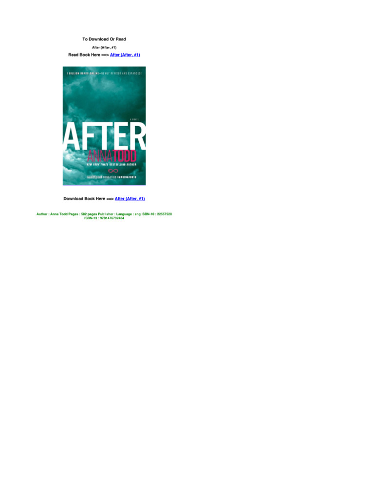 PDF Download After After 1 BY Anna Todd - PDF - DocDroid | PDF