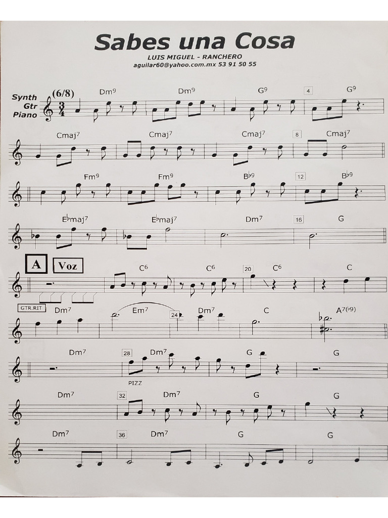 Sabes Una Cosa | PDF