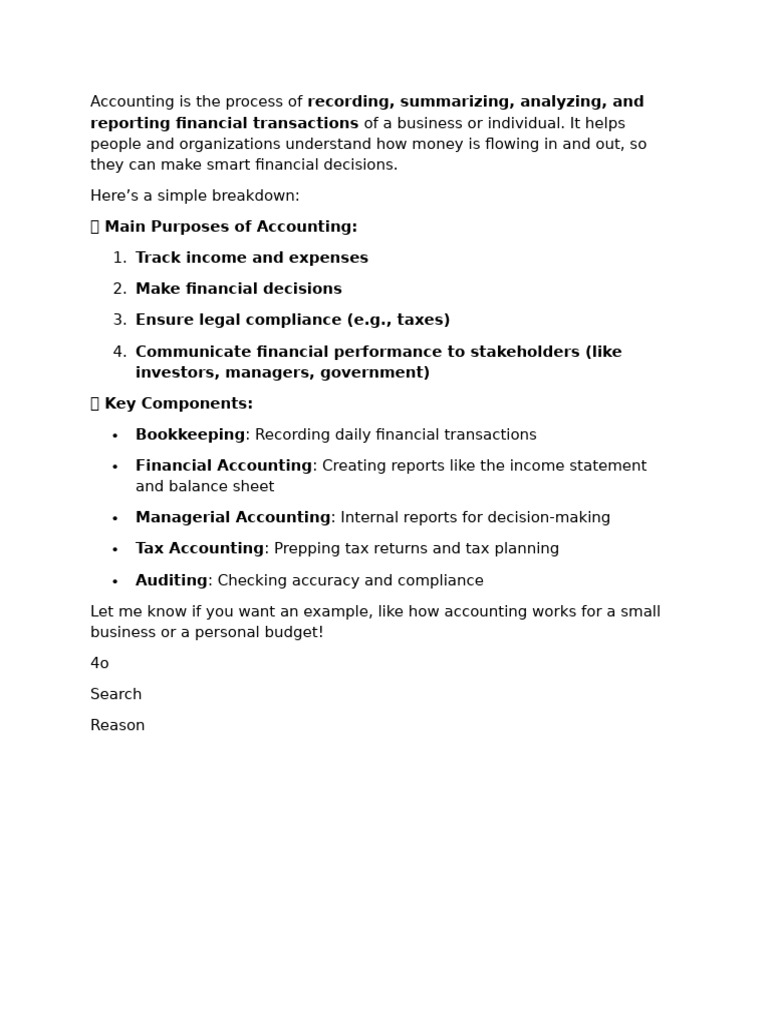 Accounting Is The Process of Recording | PDF