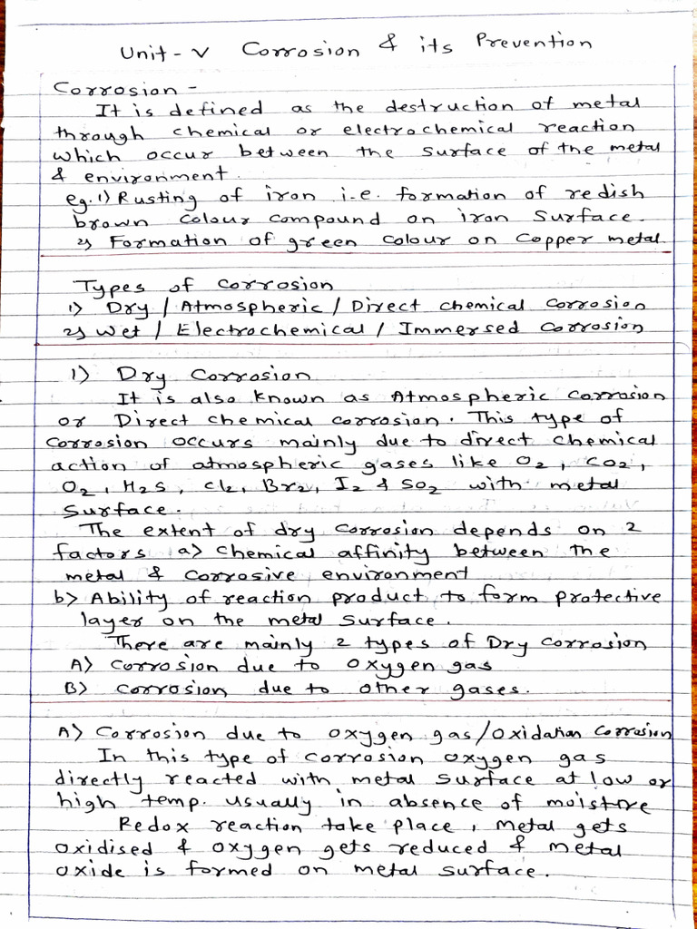 Types and Mechanisms of Corrosion | PDF | Corrosion | Redox