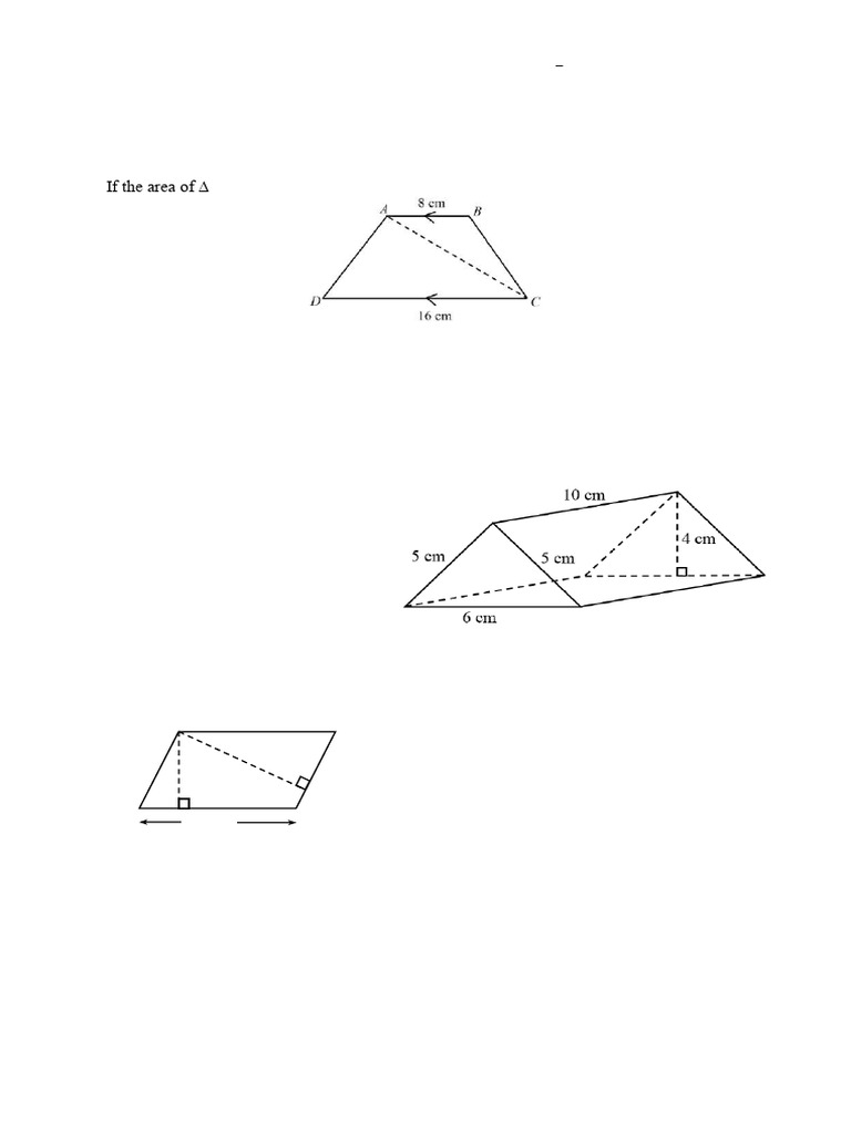 Good Hope School 16-21-1B Ch.9 Areas Volumes I MC 2 | PDF | Area | Convex Geometry