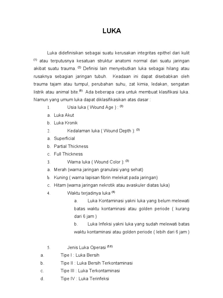 Luka Akut & Kronik | PDF