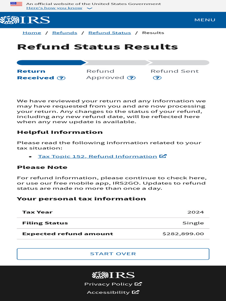 IRS Where's My Refund | PDF
