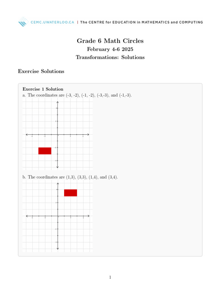 Transformations SOLUTIONS | PDF