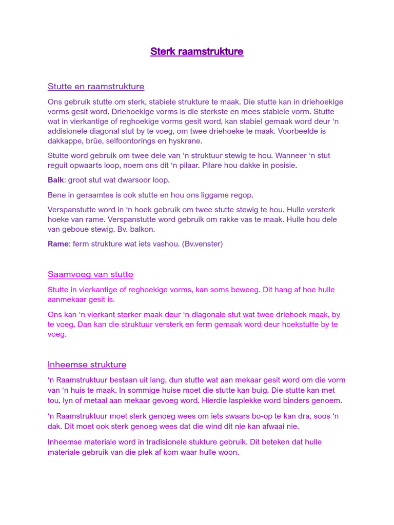 NW Sterk Raamstrukture | PDF