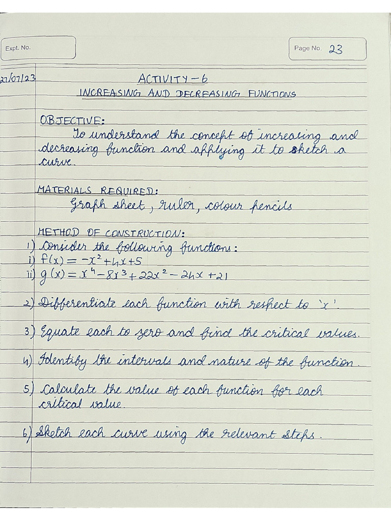 Math Lab Activity 6 | PDF