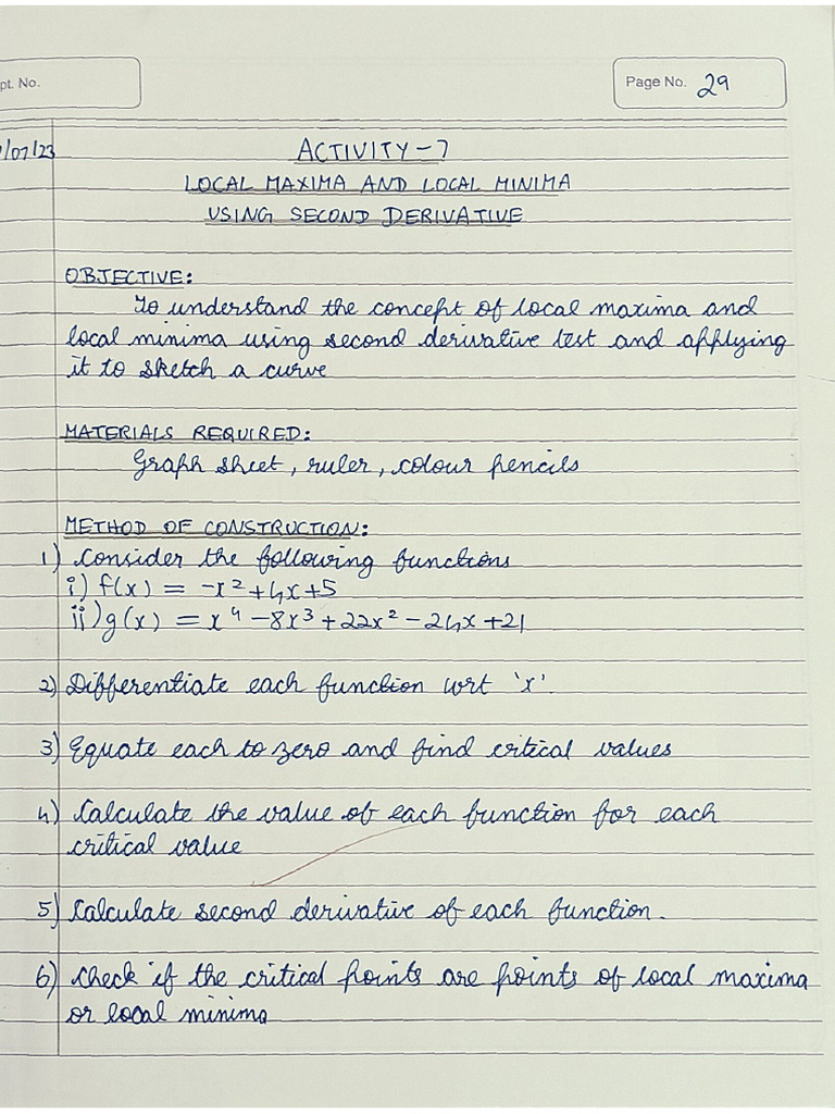 Math Lab Activity 7 | PDF