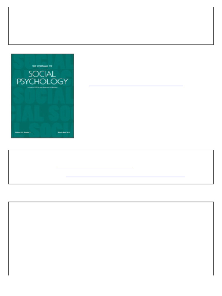 Budner - 1960 - Individual Predispositions and External Pressures A ...