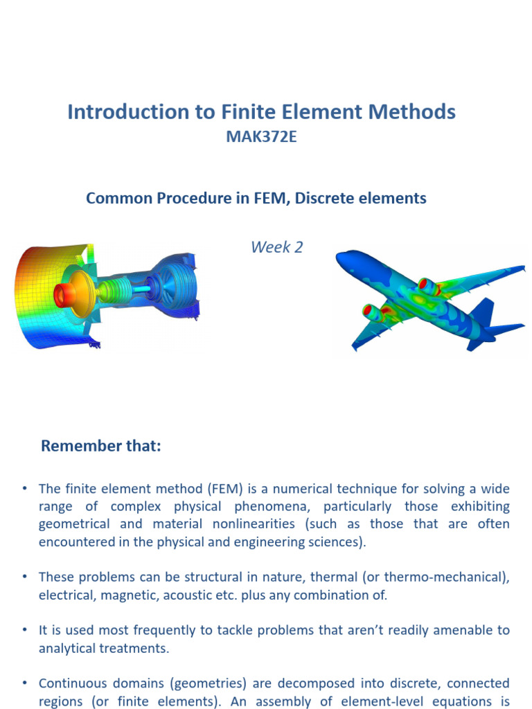 Week2 - Common Procedure FEM | PDF | Finite Element Method | Matrix (Mathematics)