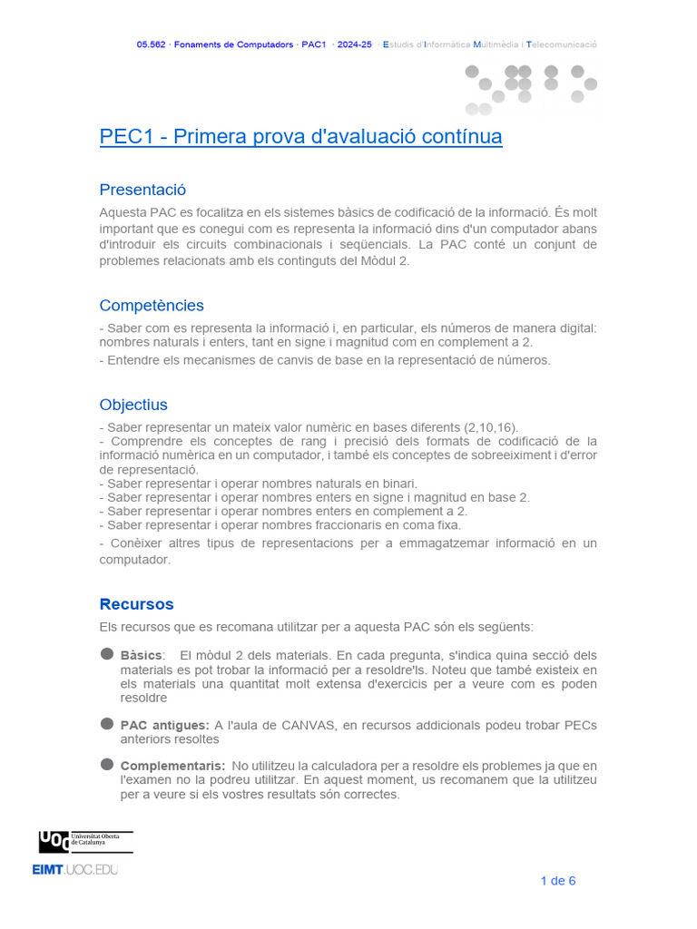 05.562_20242_PAC1_Enunciat | PDF