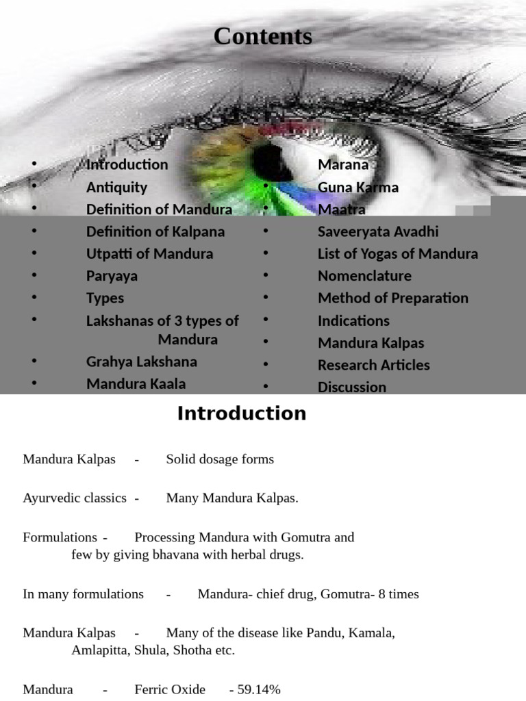 Mandura Kalpanas A Review | PDF | Ayurveda