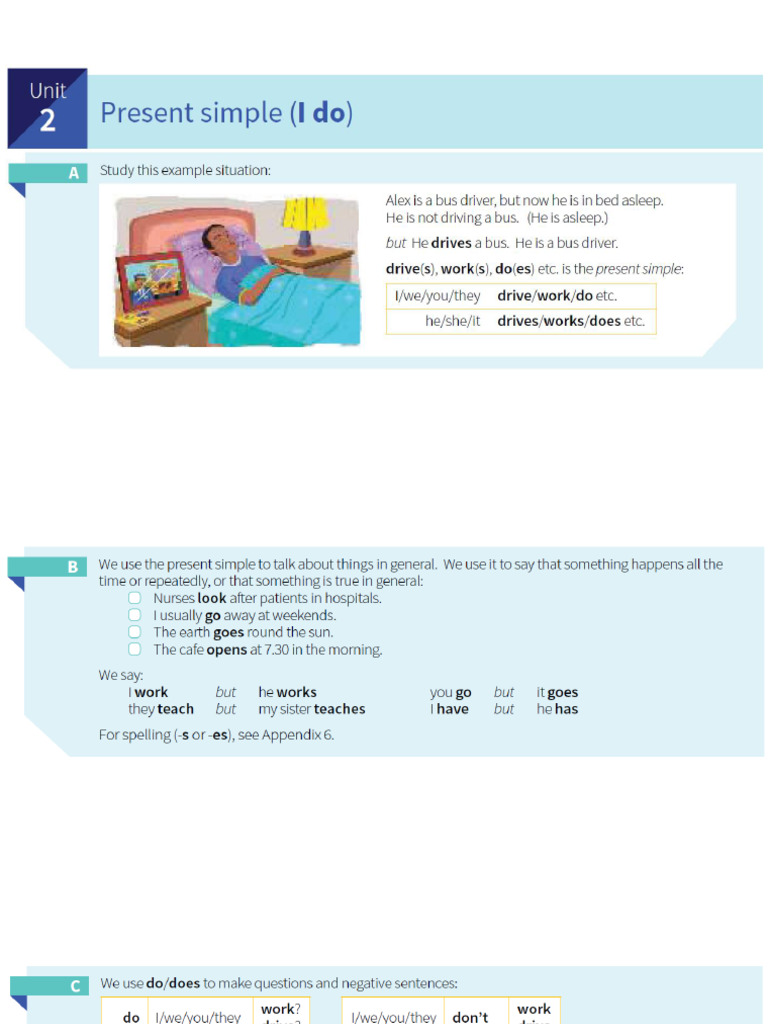 Unit 2 - English Grammar in Use (Present Simple) | PDF
