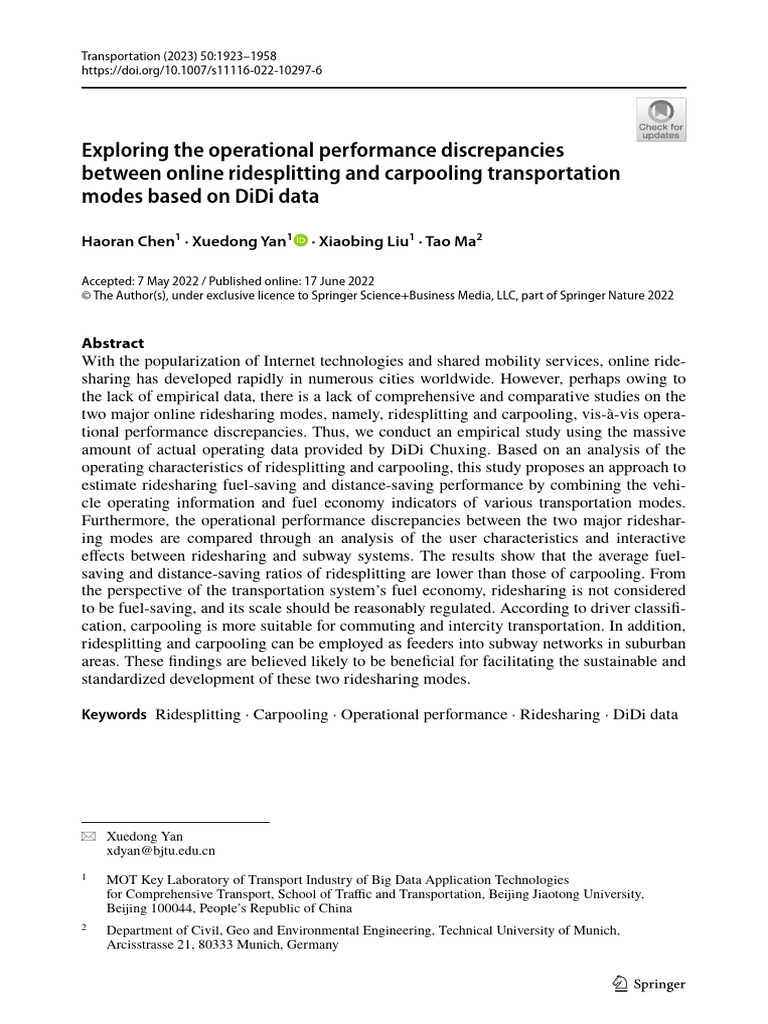 Exploring the operational performance discrepancies | PDF | Transport