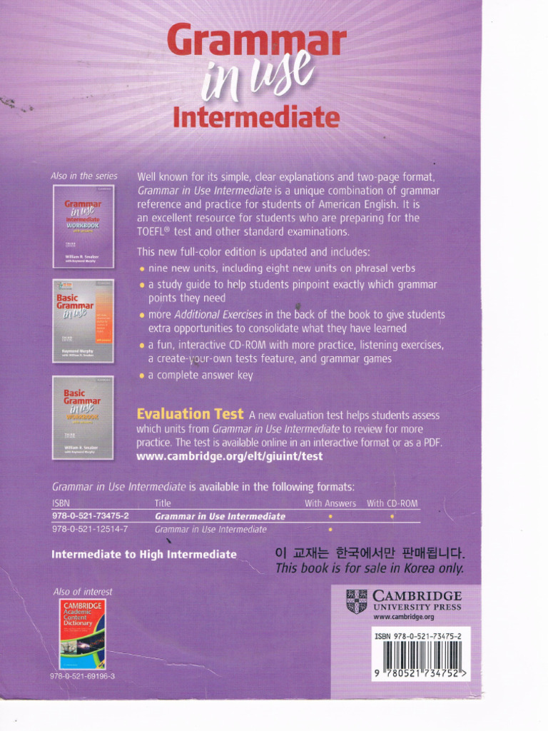 Bassic Grammar in Use Intermediate | PDF
