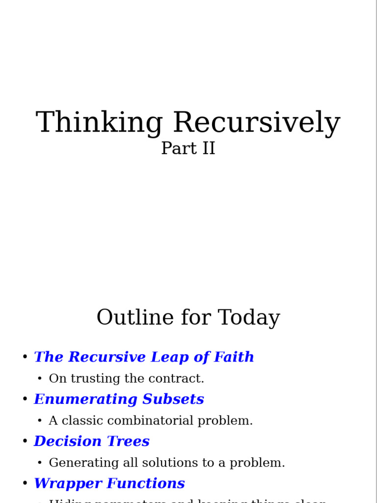 Recursive Programming Concepts Explained | PDF | Software Development | Computing