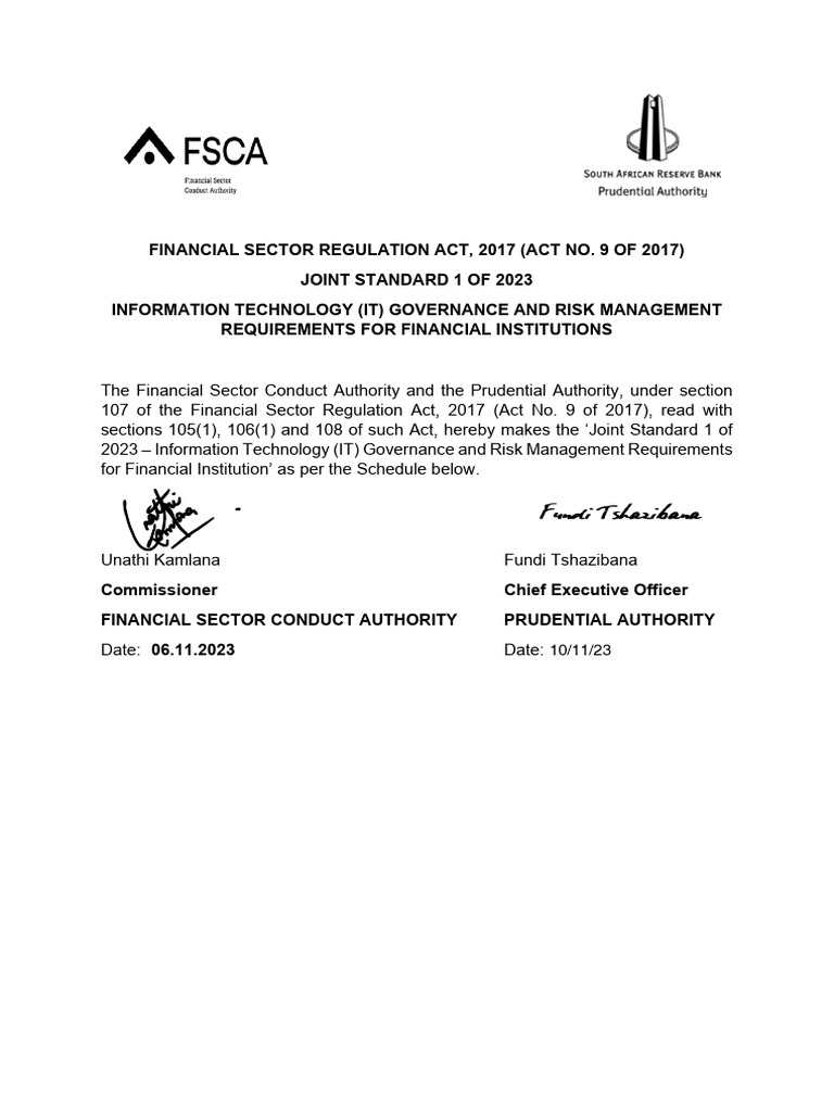 IT Governance Standards for Financial Institutions | PDF | Risk | Risk ...