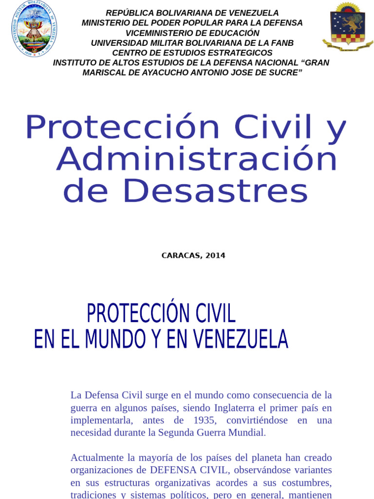 1era clase historia pc (1) | PDF | Defensa Civil | Riesgo