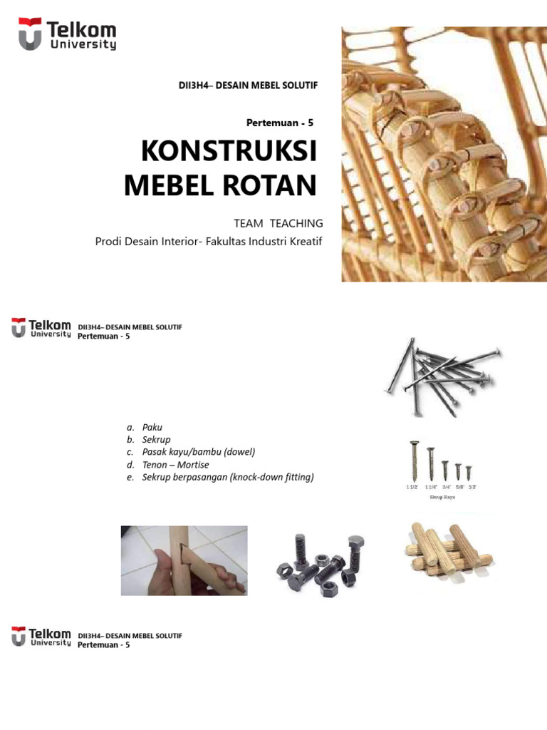 Anyaman pada Mebel Rotan dan Fungsinya | PDF
