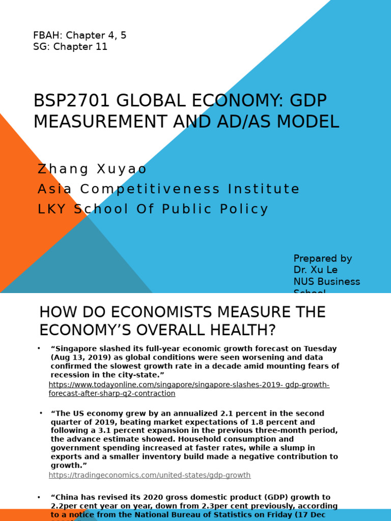 Week 1 GDP Measurement and ADAS Model | PDF | Macroeconomics | Gross Domestic Product