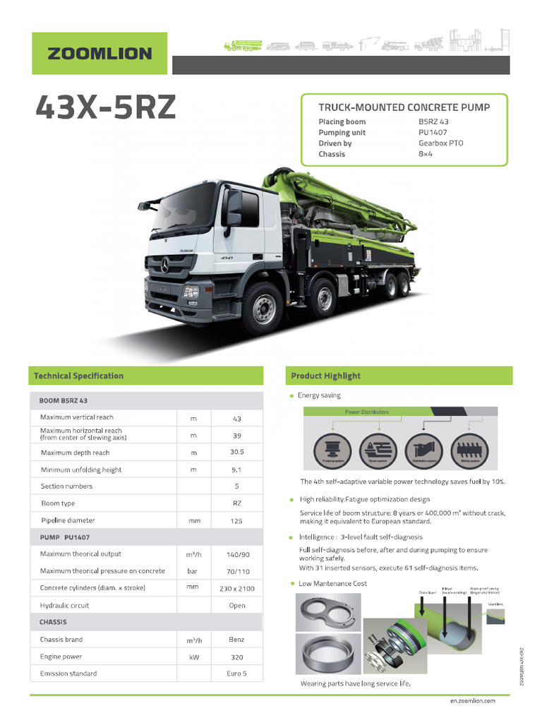 ZOOMLION 43X-5RZ, 4 axle-MERCEDES BENZ | PDF