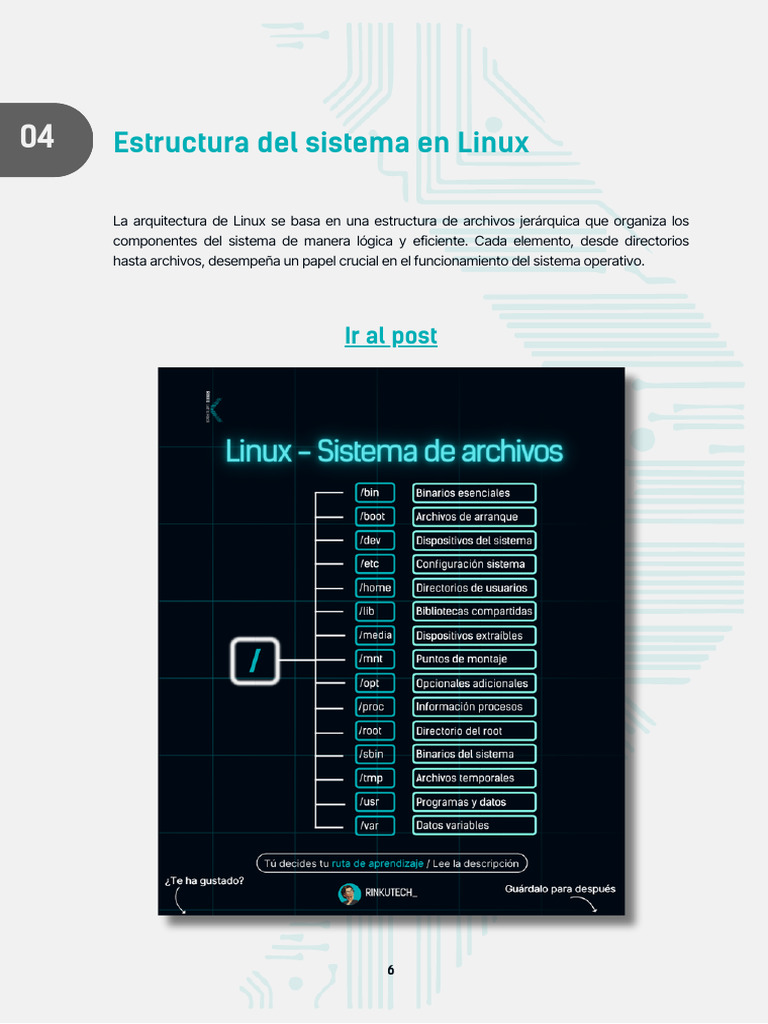 Estructura del sistema en Linux | PDF