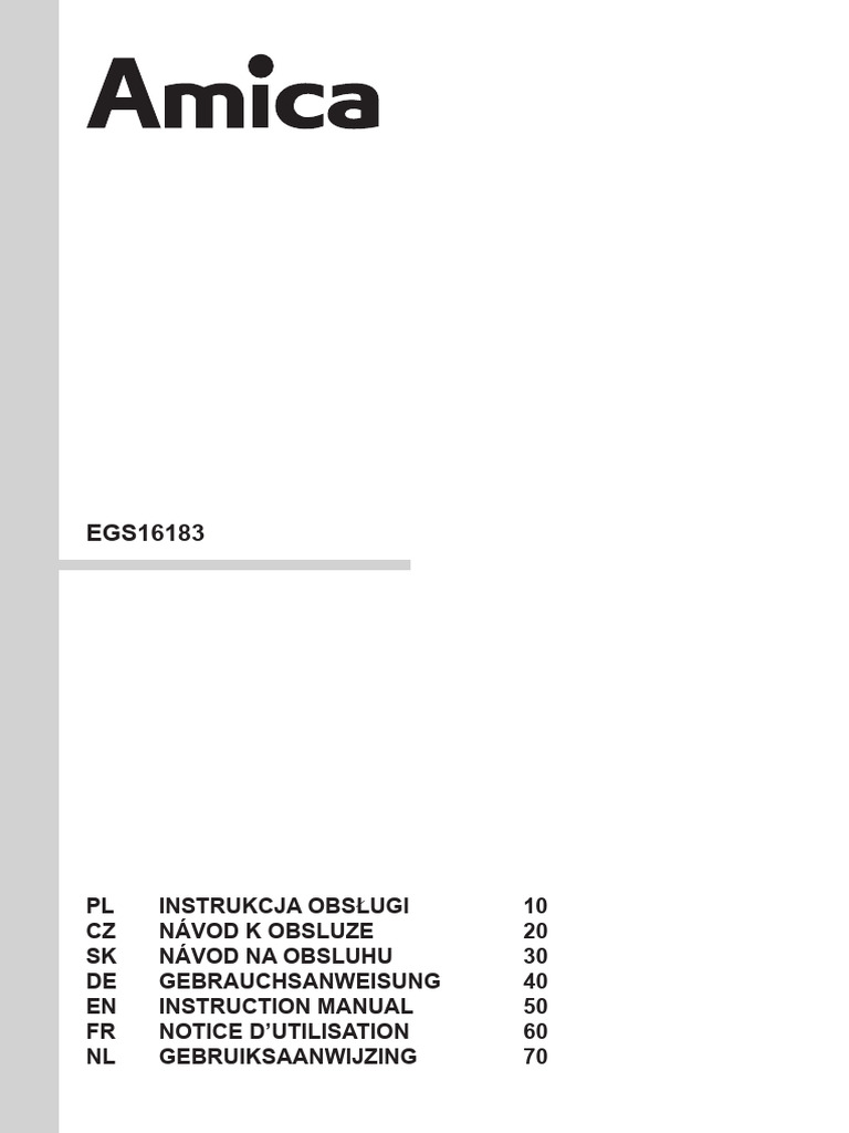 Navod Na Amica Egs16183 | PDF