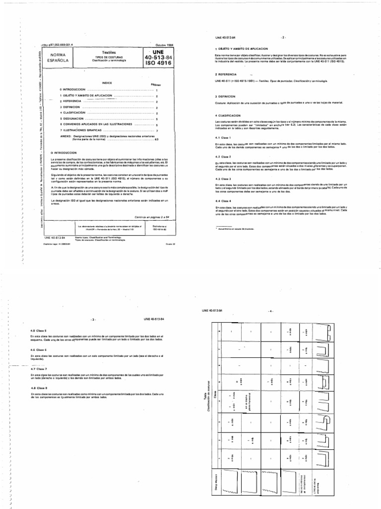 ISO 4916 Tipos de Costura | PDF