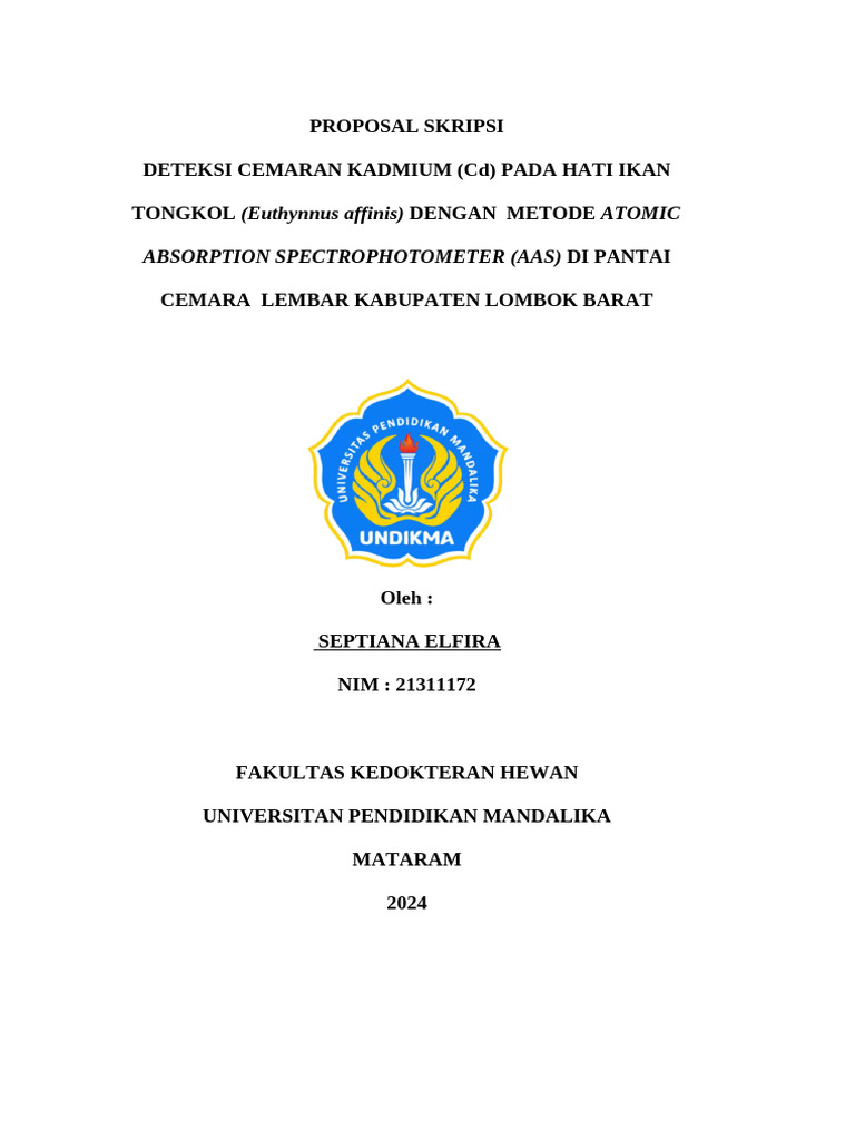 Proposal Skripsi Septi Elfira ACC | PDF