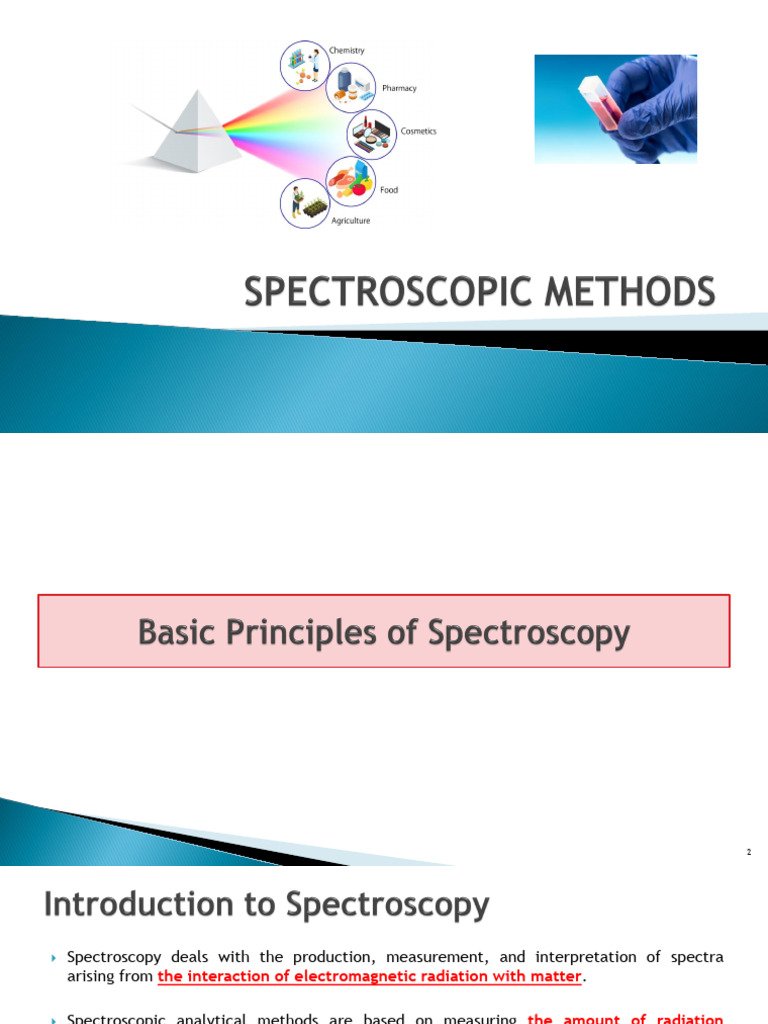 Week 3-4-Spectroscopic Methods | PDF | Spectroscopy | Electromagnetic ...