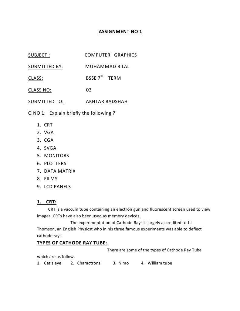 Assignment No 1 | PDF