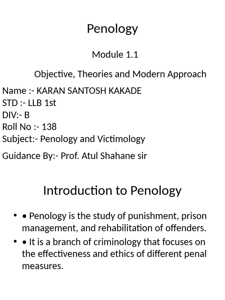 Penology Presentation | PDF