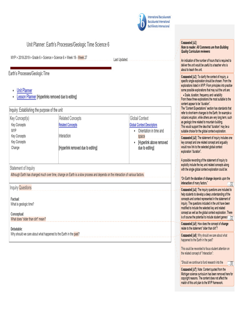 MYP UnitPlan Sciences en | PDF | Educational Assessment | Science