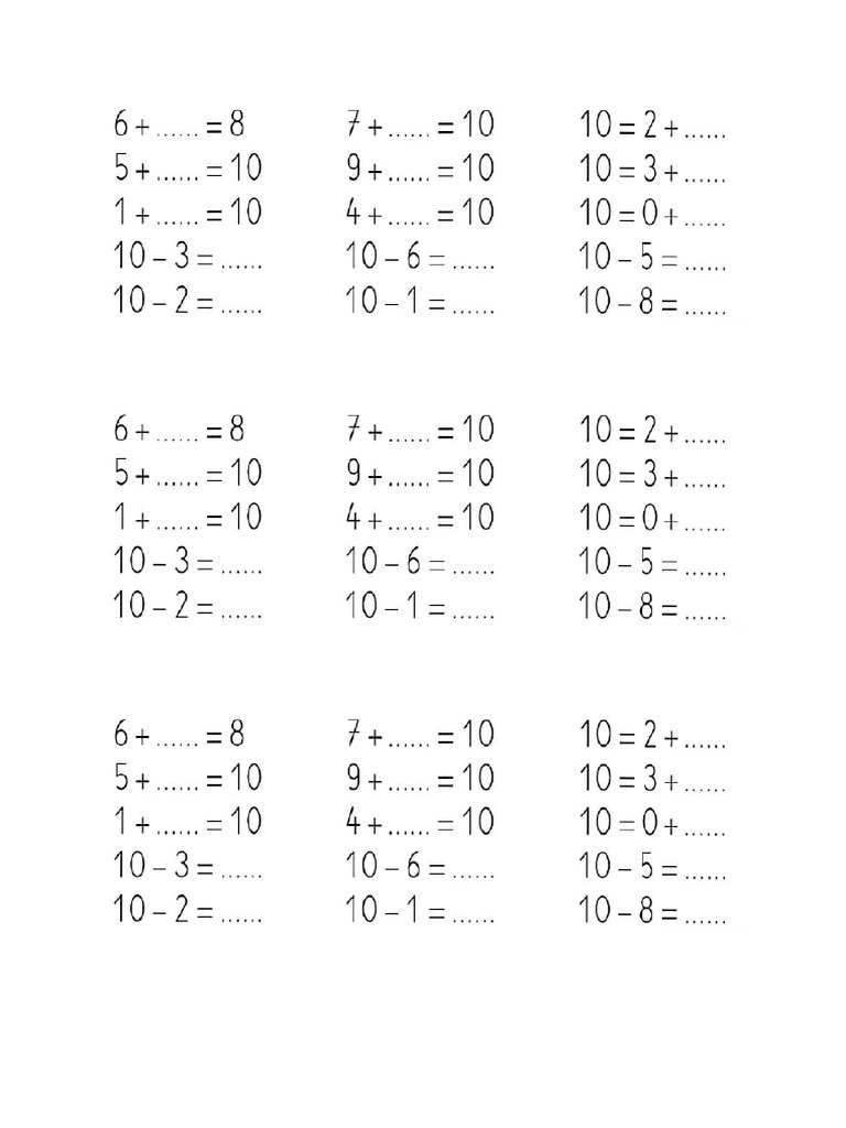 Exercices - Décomposition 10 | PDF