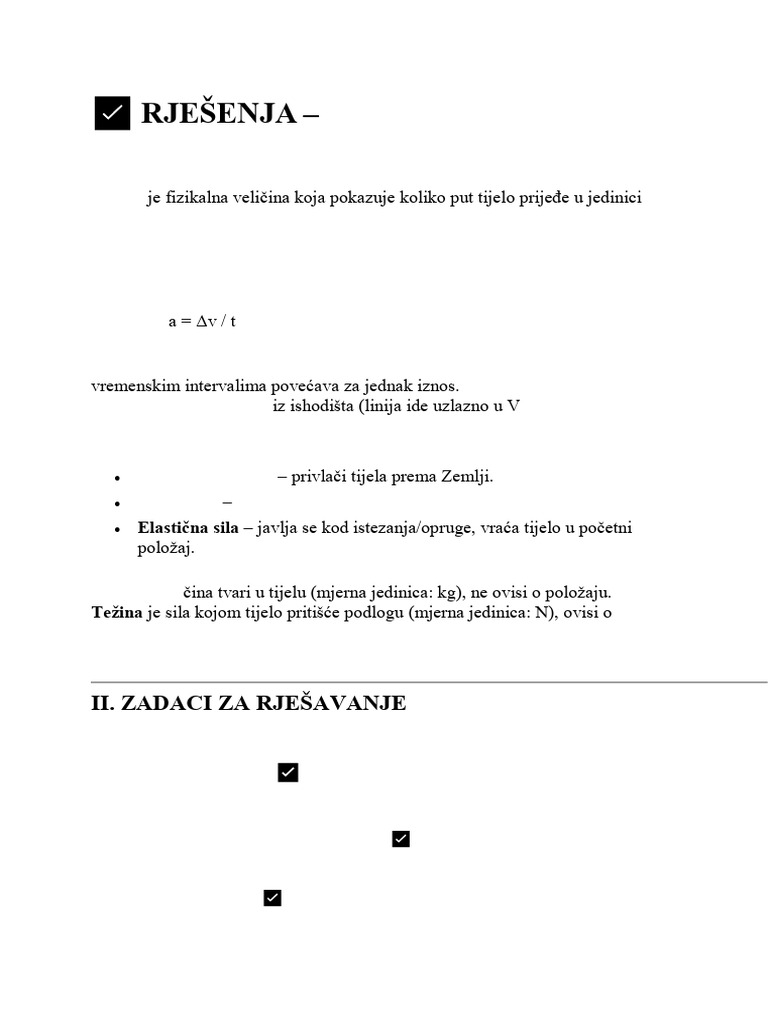 RJEŠENJA FIZIKA 2 | PDF