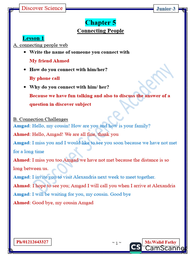 Discover Chapter 5 Lesson 1 Second Term 2025 | PDF