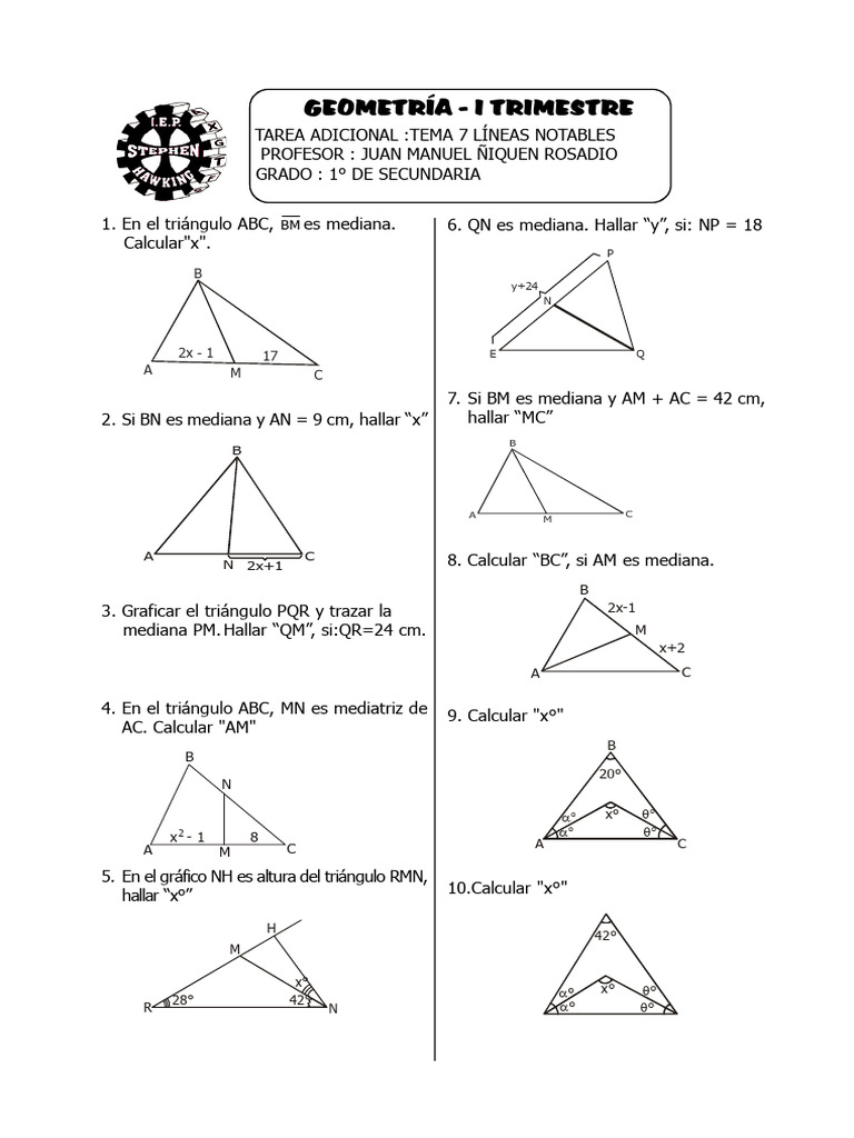 TAREA ADICIONAL TEMA 7 LÍNEAS NOTABLES 1º SEC..pmd | PDF
